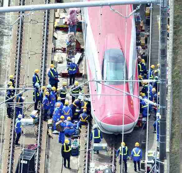 Derailed Shinkansen moved 1 meter off tracks despite presence of safety ...
